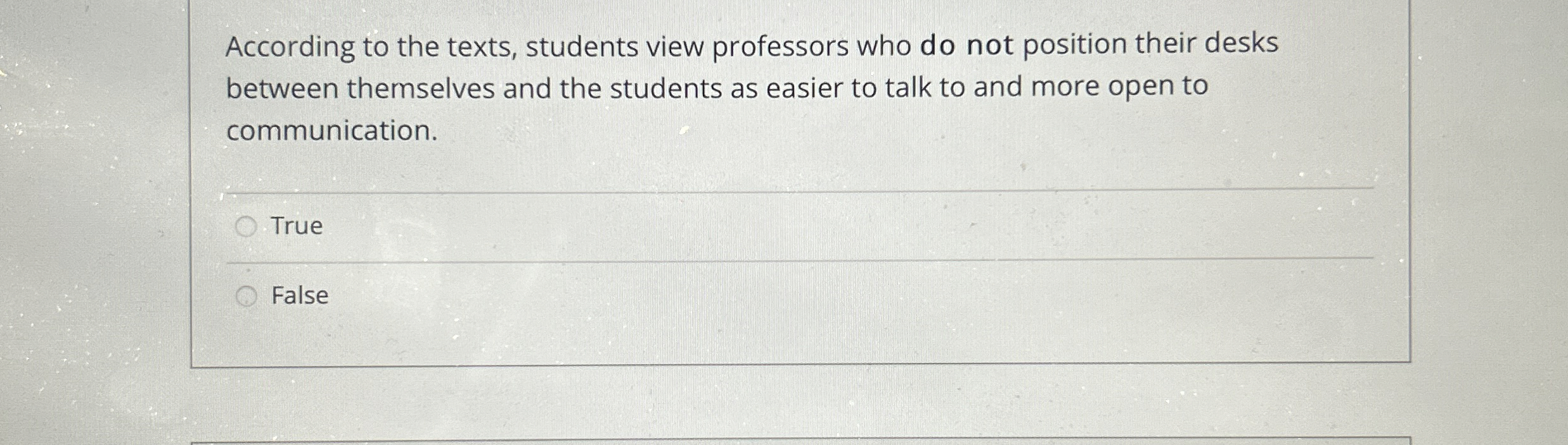 Solved According to the texts, students view professors who | Chegg.com