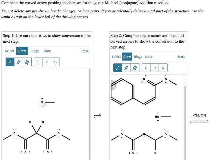 Solved Complete the curved arrow pushing mechanism for the | Chegg.com