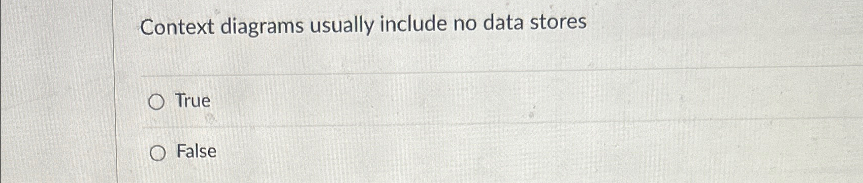 Solved Context diagrams usually include no data | Chegg.com