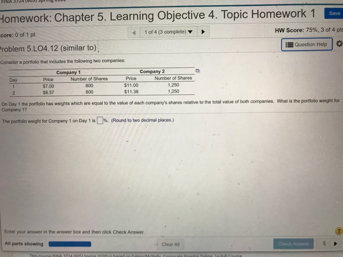 Solved Homework: Chapter 5. Learning Objective 4. Topic | Chegg.com