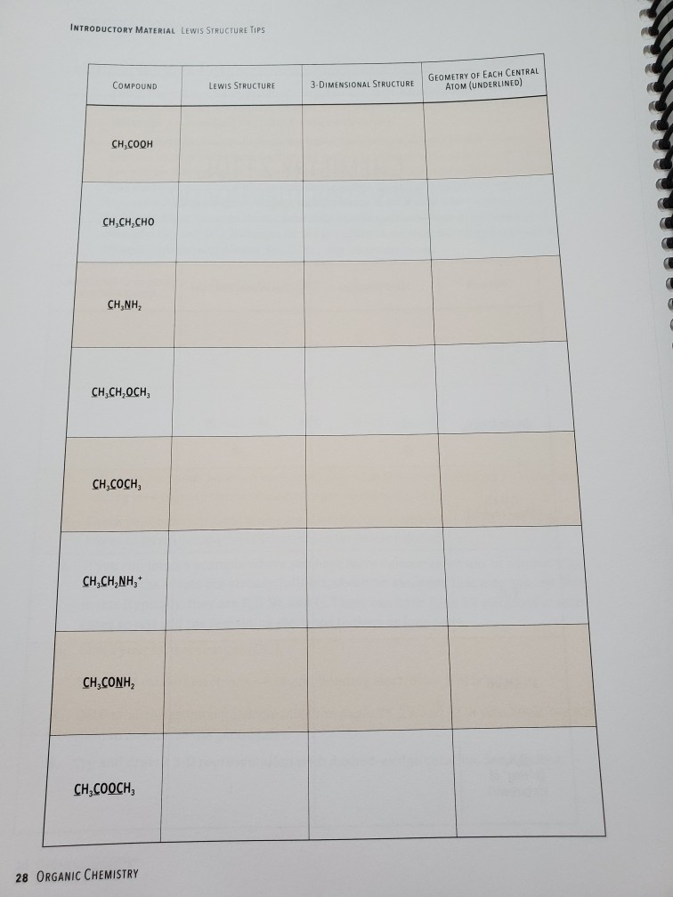Solved CHEMISTRY 2110L LEWIS STRUCTURE REVIEW COMPOUND LEWIS | Chegg.com