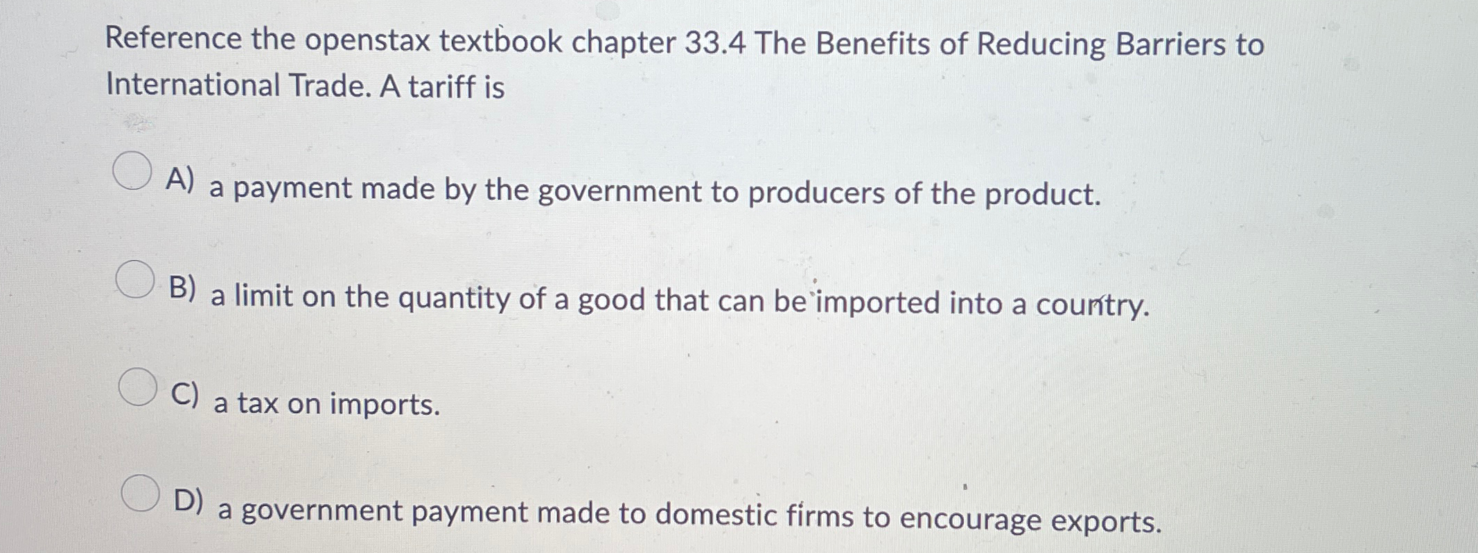 Solved Reference the openstax textbook chapter 33.4 ﻿The | Chegg.com