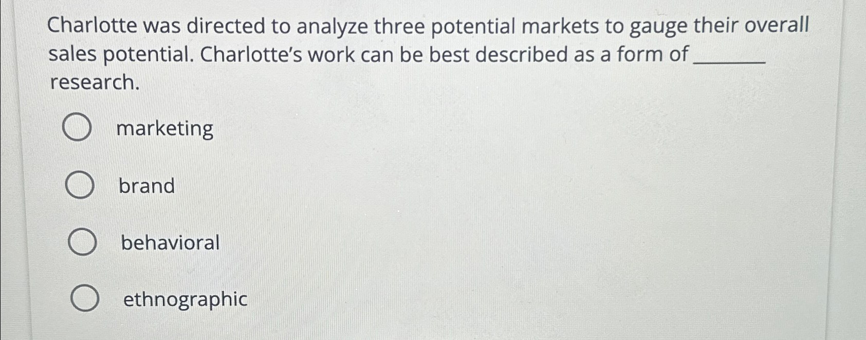 Solved Charlotte was directed to analyze three potential | Chegg.com