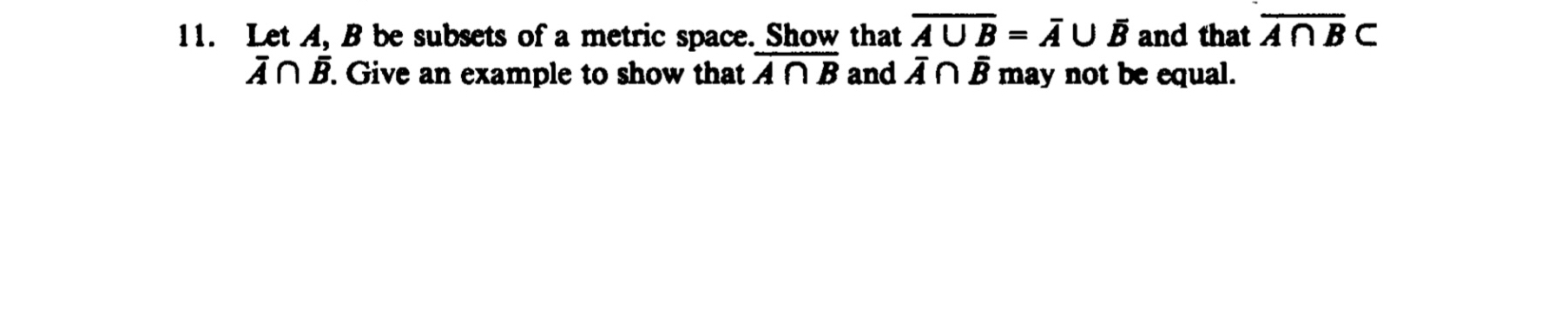 Solved Let A,B ﻿be subsets of a metric space. Show that | Chegg.com