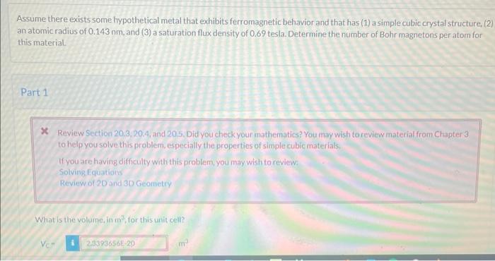 Solved Assume there exists some hypothetical metal that | Chegg.com
