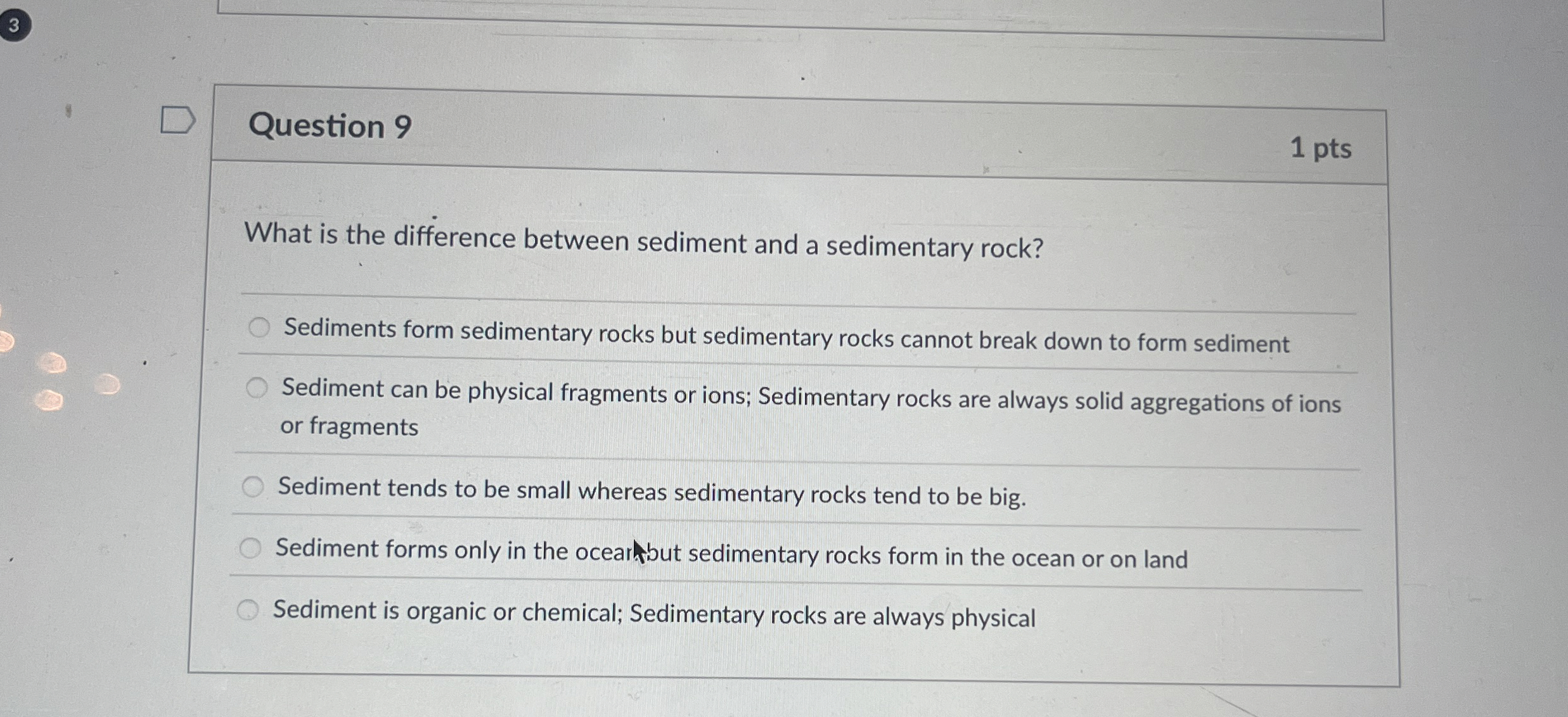 Solved 3Question 91 ﻿ptsWhat is the difference between | Chegg.com