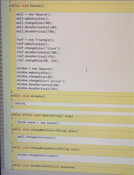 Solved 1. Create a new class named Scene. 2. Add a main | Chegg.com