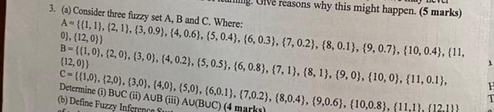 Solved (a) ﻿Consider three fuzzy set A,B ﻿and C. | Chegg.com