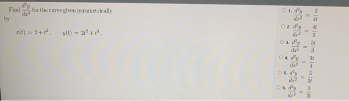 Solved dy Find d. boy for the curve given parametrically 1. | Chegg.com