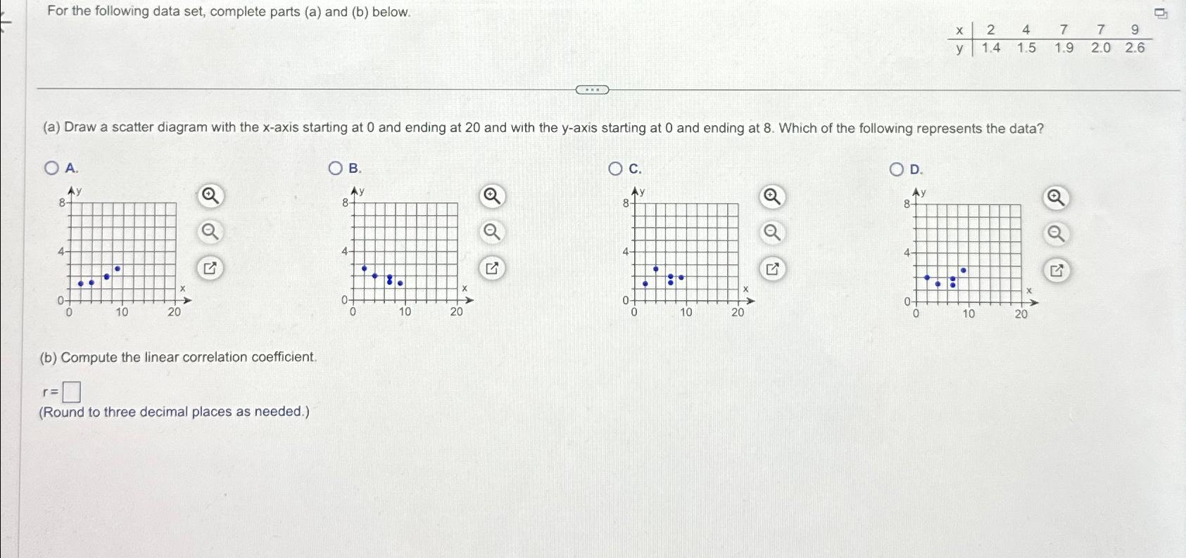 Solved For the following data set, complete parts (a) ﻿and | Chegg.com
