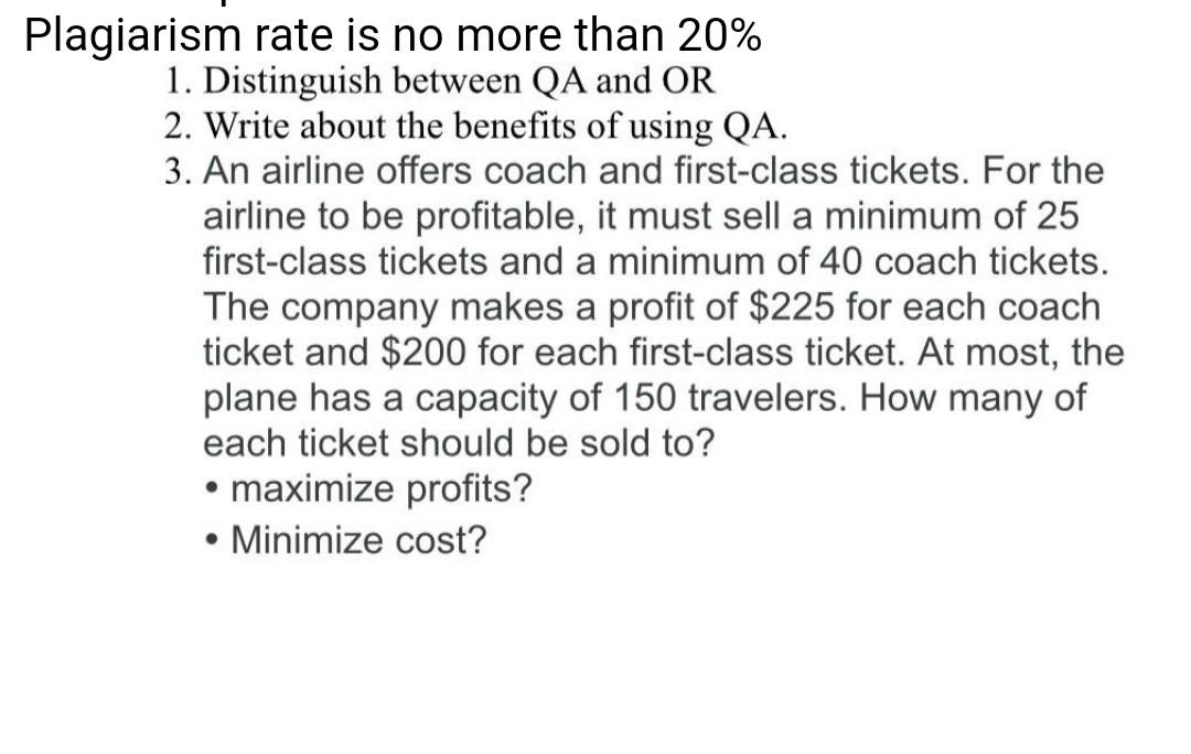 Solved Plagiarism rate is no more than 20% 1. Distinguish | Chegg.com