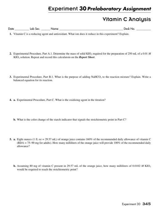 Solved 2. Experimental Procedure. Part A. L. Determine the | Chegg.com