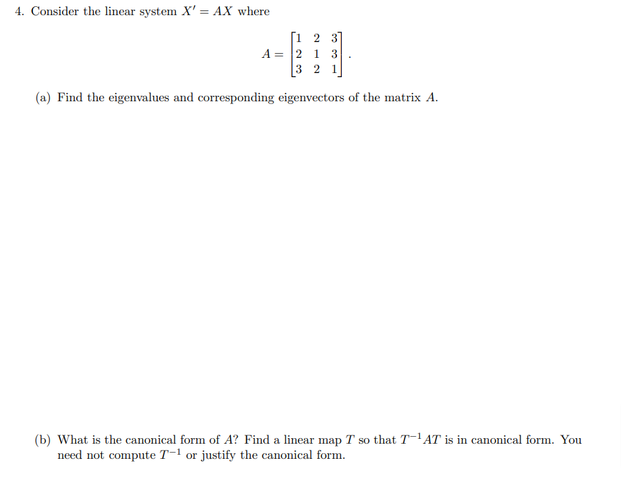 Solved Consider the linear system x'=Ax | Chegg.com