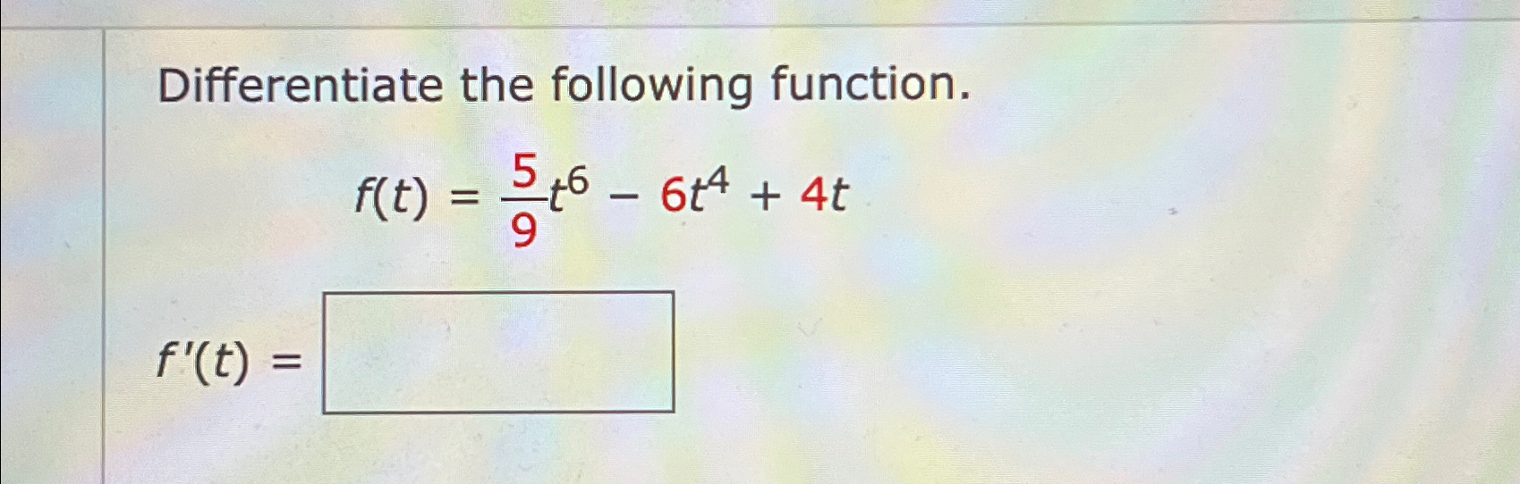 Solved Differentiate the following | Chegg.com