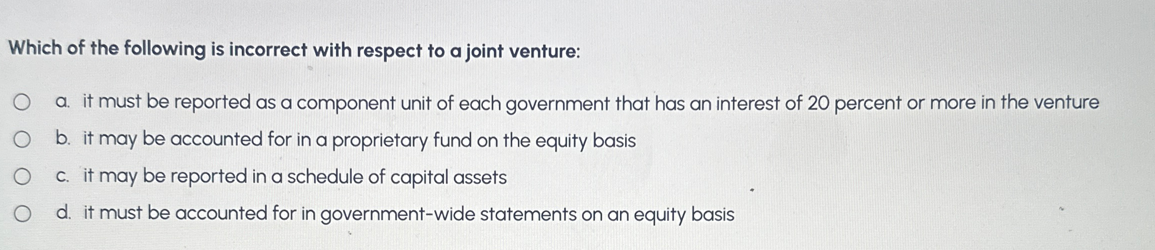 Solved Which of the following is incorrect with respect to a | Chegg.com