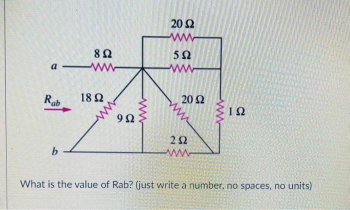 Solved What is the value of Rab? (just write a number, no | Chegg.com