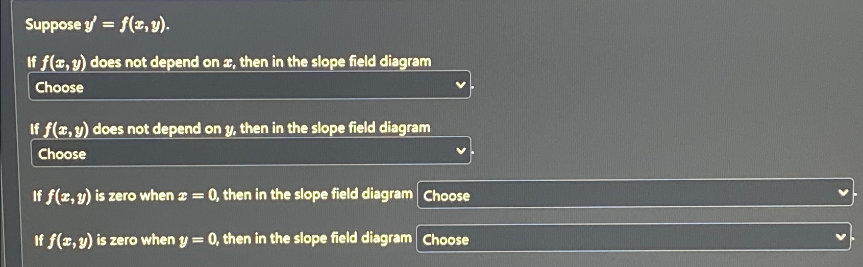Solved Suppose y'=f(x,y).If f(x,y) ﻿does not depend on x, | Chegg.com