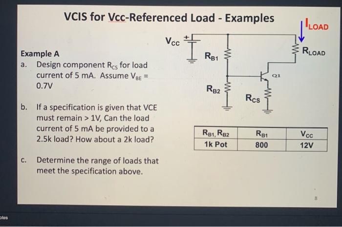 VCIS for Vcc-Referenced Load - Examples | LOAD Vcc ve | Chegg.com