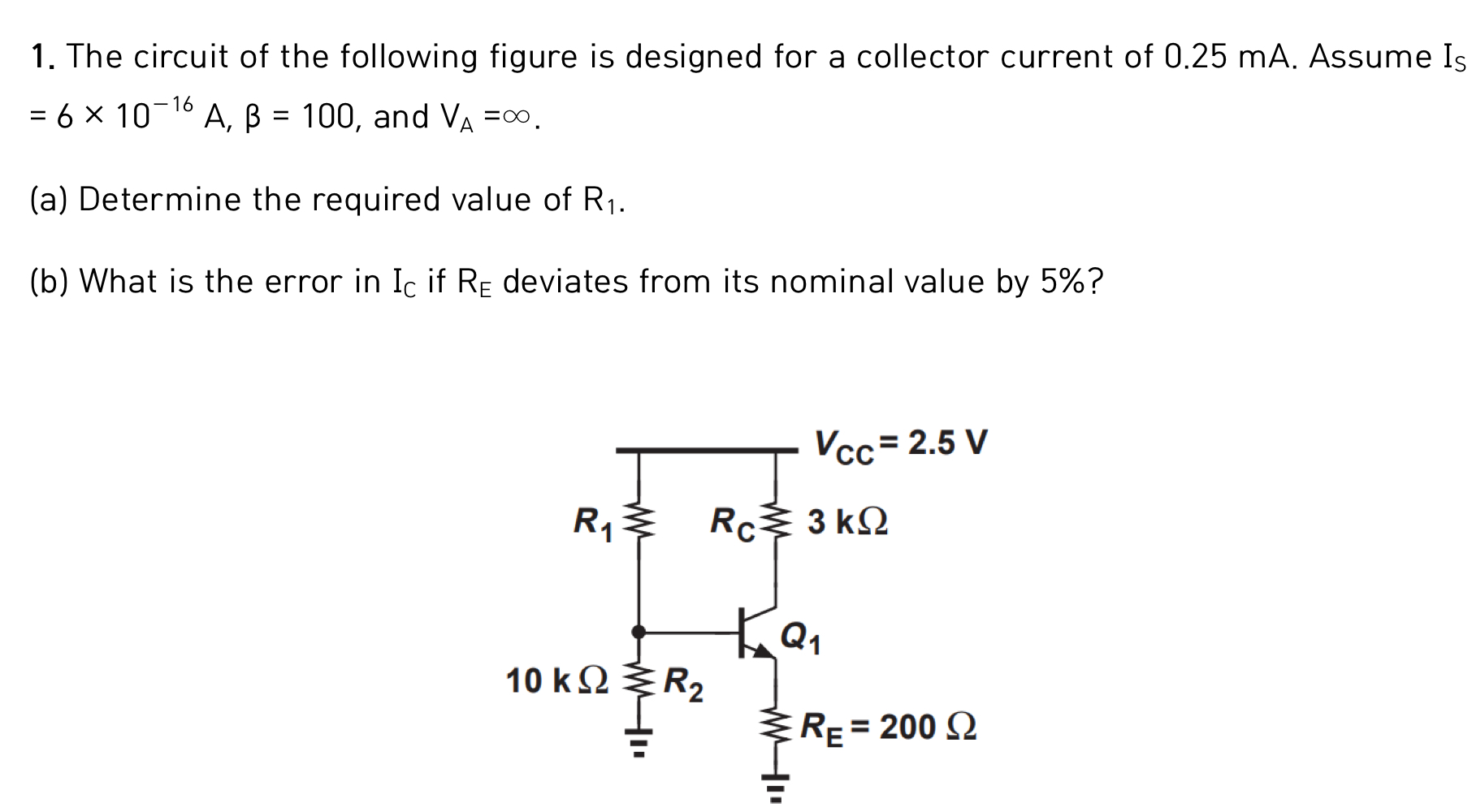 Solved The circuit of the following figure is designed for a | Chegg.com