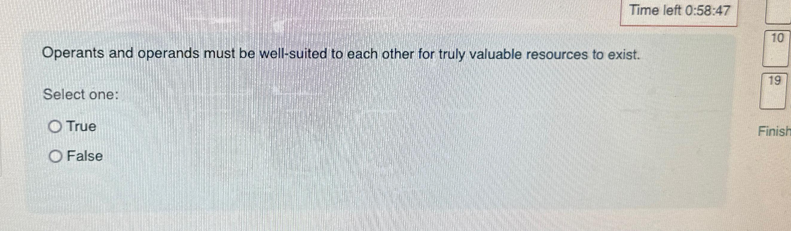 Solved Time left 0:58:47Operants and operands must be | Chegg.com