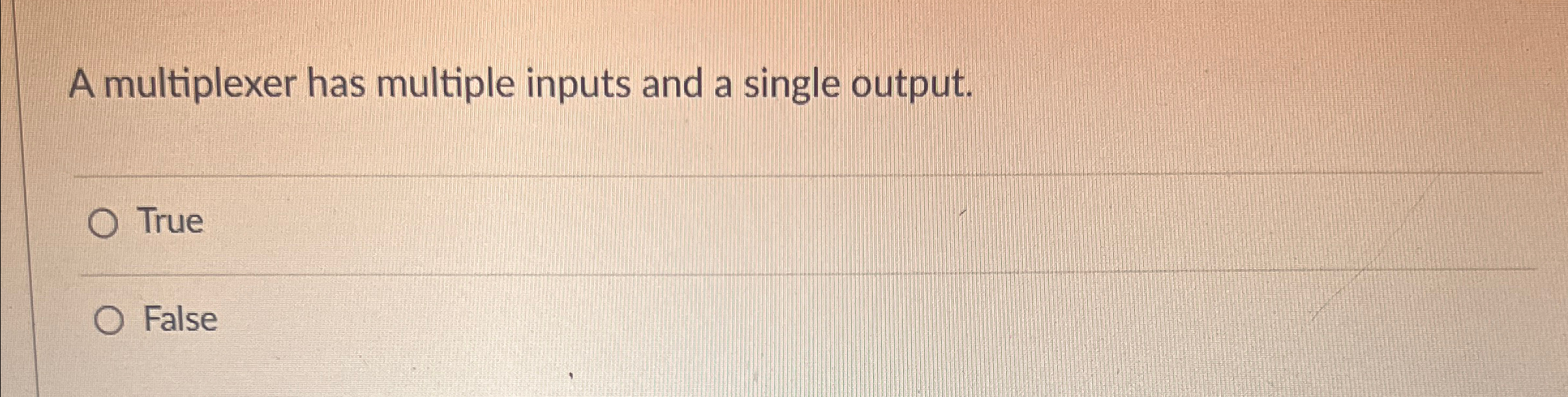Solved A multiplexer has multiple inputs and a single | Chegg.com