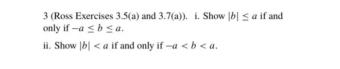 Solved prove with full sentences3 (Ross Exercises 3.5(a) and | Chegg.com