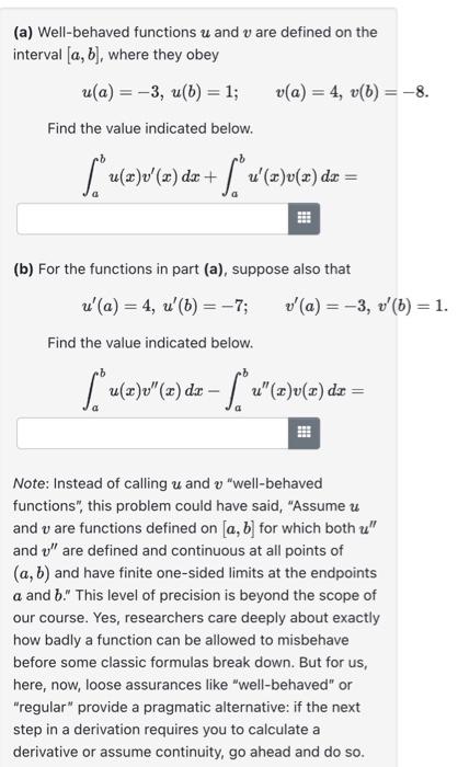 Solved (a) Well-behaved functions u and v are defined on the | Chegg.com