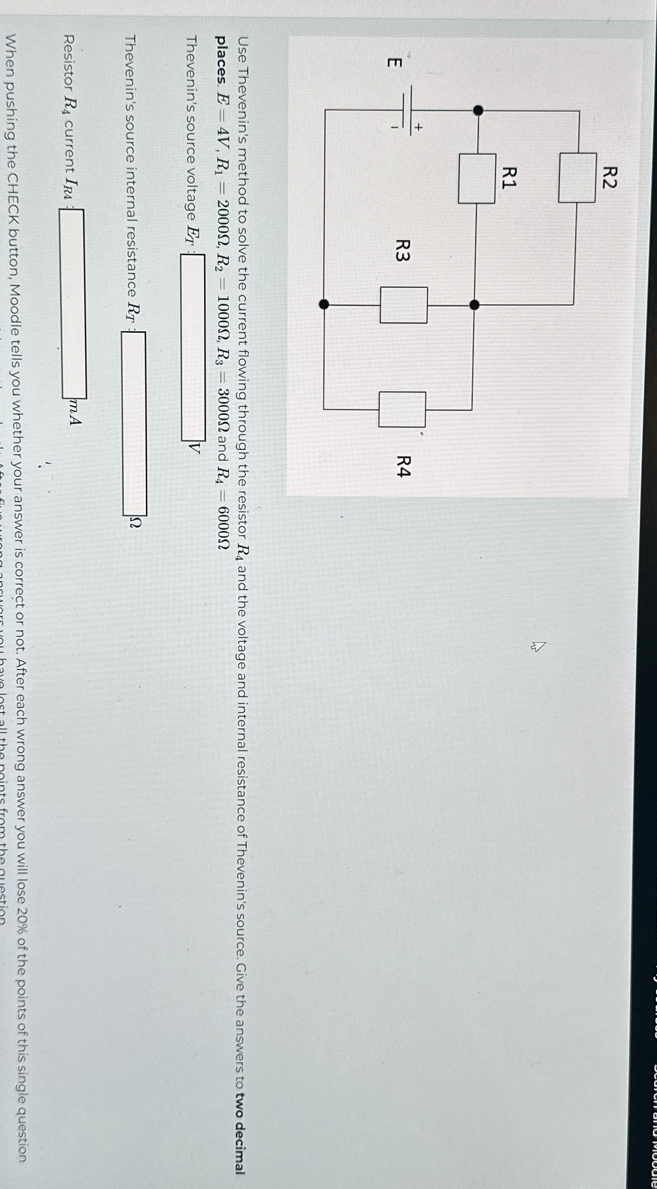 Solved Use Thevenin's method to solve the current flowing | Chegg.com