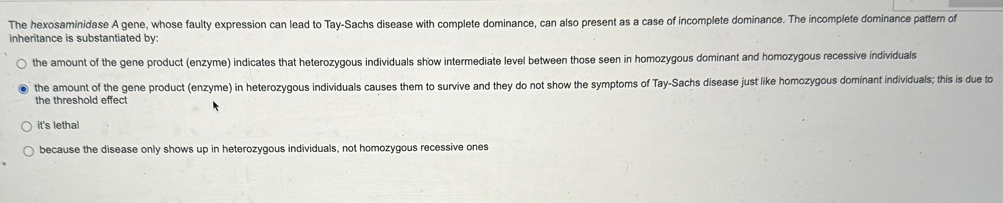 Solved inheritance is substantiated by: the threshold | Chegg.com