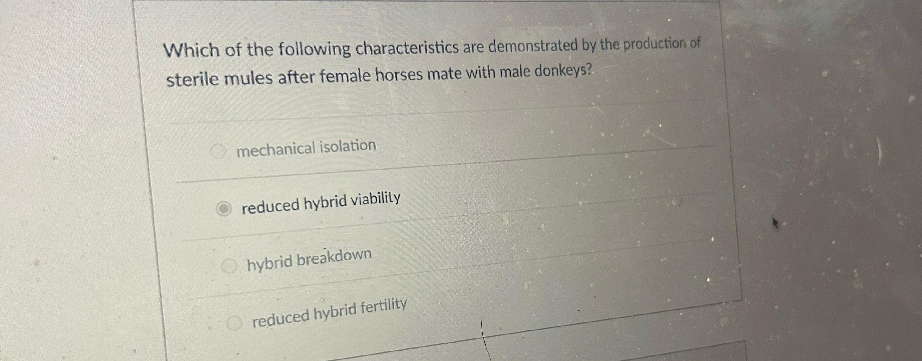 Solved Which of the following characteristics are | Chegg.com