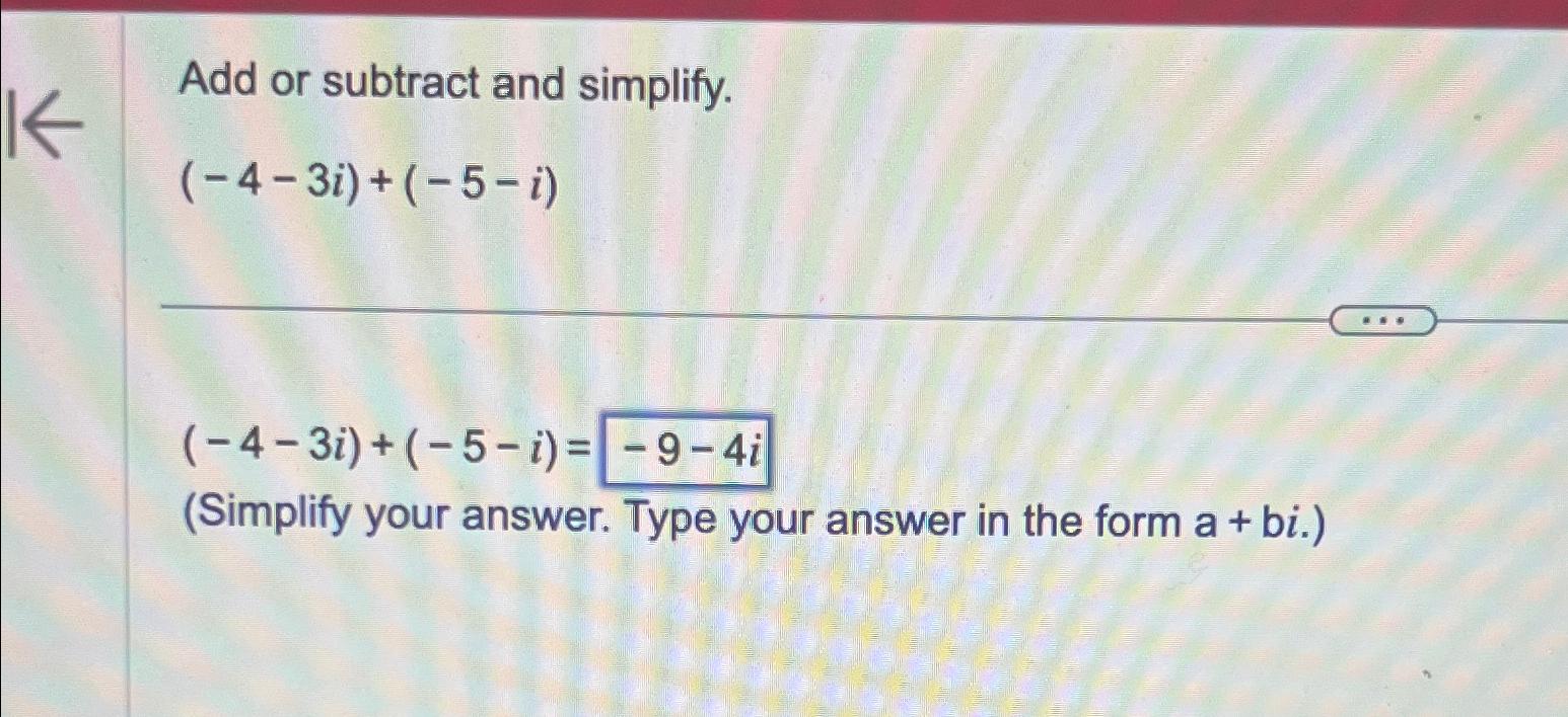 Add or subtract and | Chegg.com