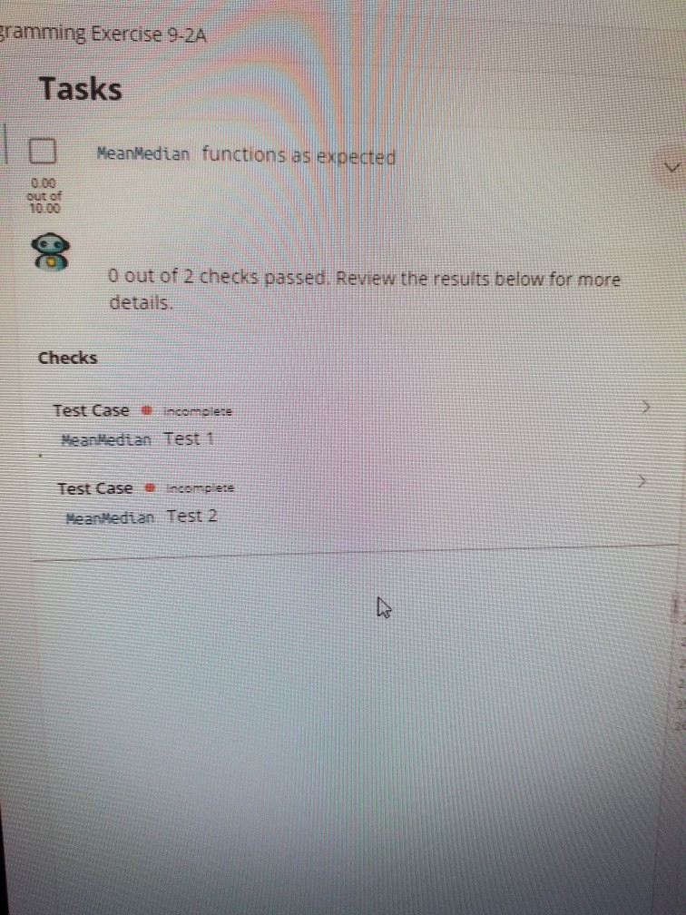 Solved gramming Exercise 9-2A Instructions The mean of a | Chegg.com