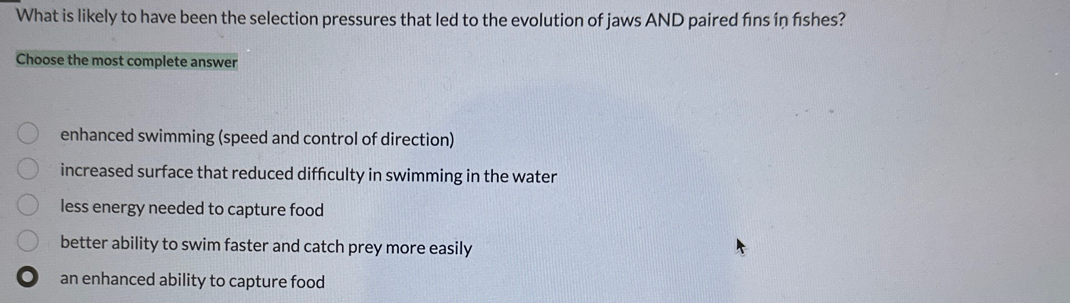 Solved What is likely to have been the selection pressures | Chegg.com