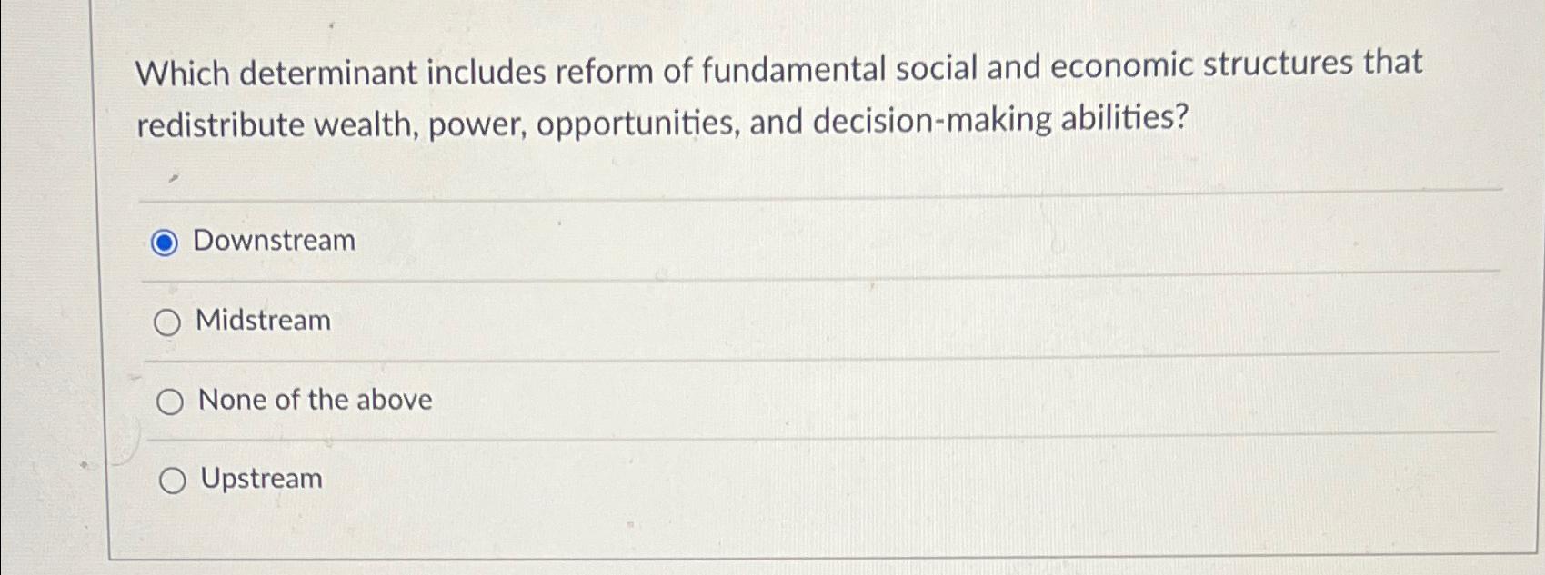 Solved Which determinant includes reform of fundamental | Chegg.com