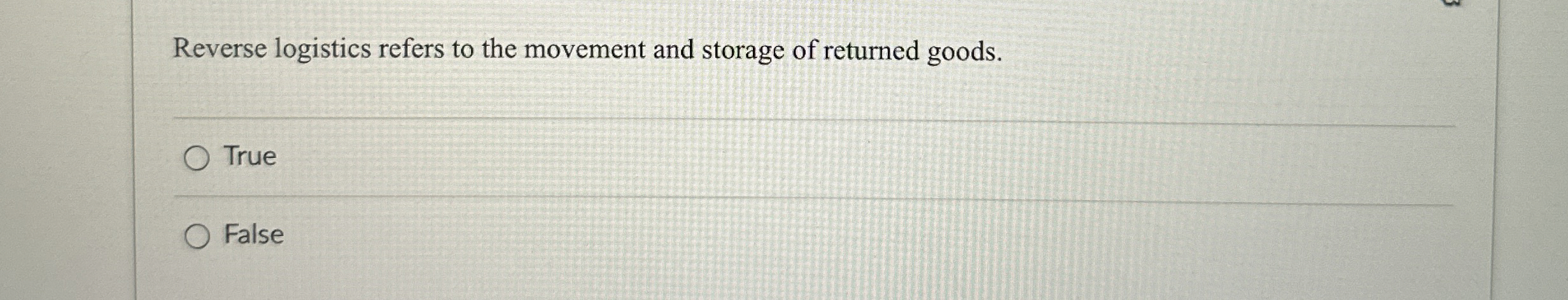 Solved Reverse logistics refers to the movement and storage | Chegg.com