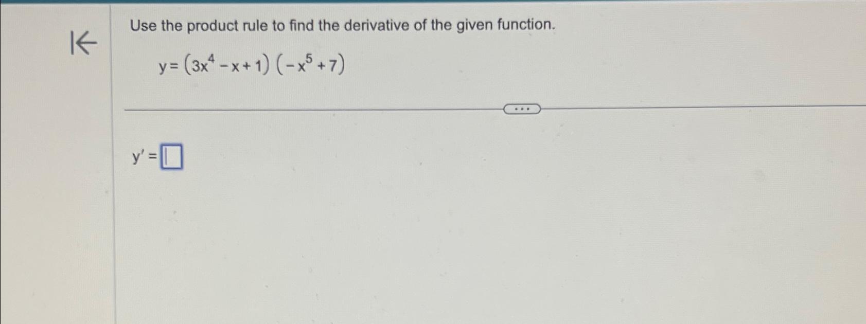 Solved Use the product rule to find the derivative of the | Chegg.com