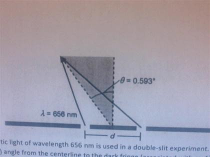 Solved monochromatic light of wavelength 656 nm is used in a | Chegg.com