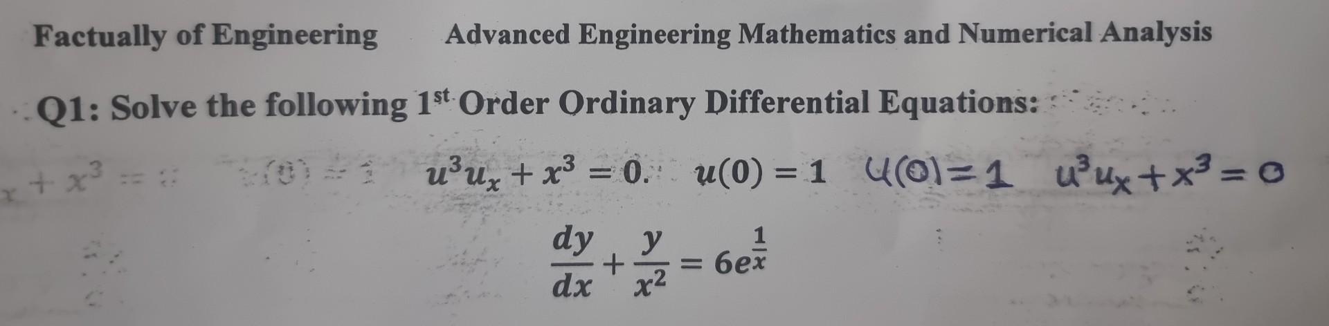 Solved Factually of Engineering Advanced Engineering | Chegg.com