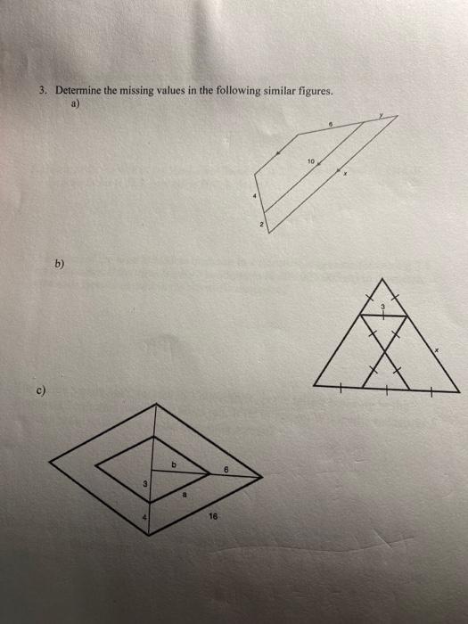 Solved 3. Determine the missing values in the following | Chegg.com