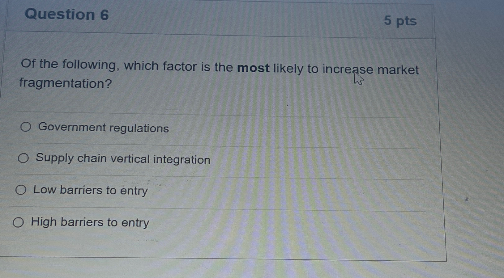 Solved Question 65 ﻿ptsOf the following, which factor is the | Chegg.com