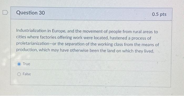 Industrialization in Europe, and the movement of | Chegg.com