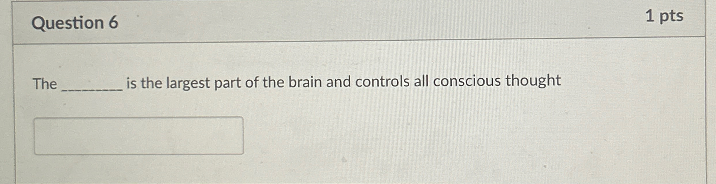 Solved Question 61 ptsThe is the largest part of the | Chegg.com Solved Question 61 ptsThe is the largest part of the | Chegg.com