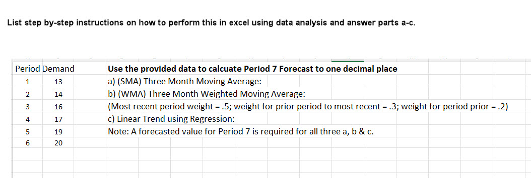 Solved List step by-step instructions on how to perform this | Chegg.com