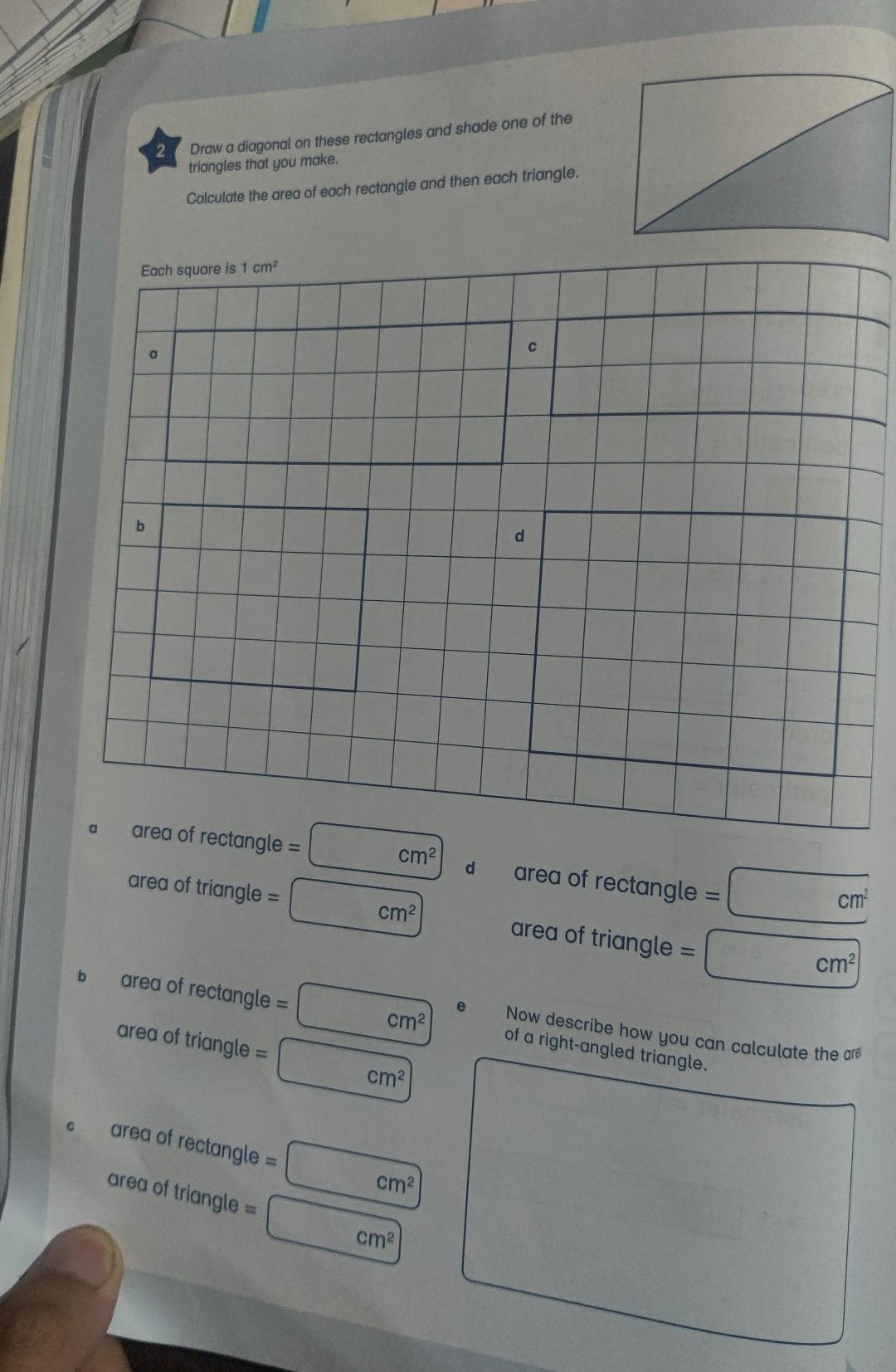 Solved 2. Draw a diagonal on these rectangles and shade one | Chegg.com