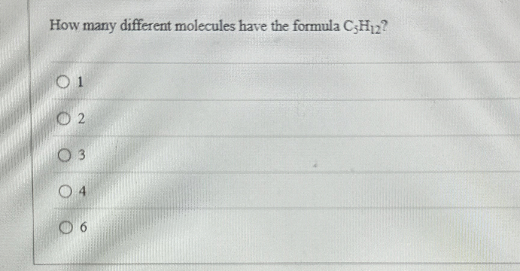 Solved How many different molecules have the formula | Chegg.com