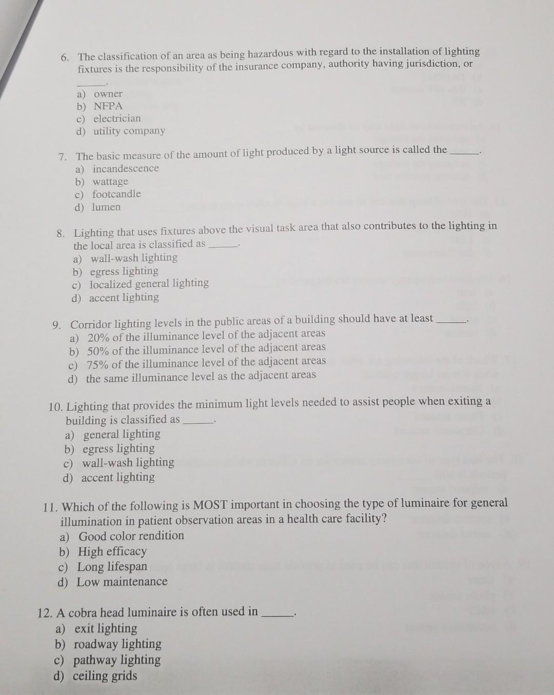 Solved 6. The classification of an area as being hazardous | Chegg.com