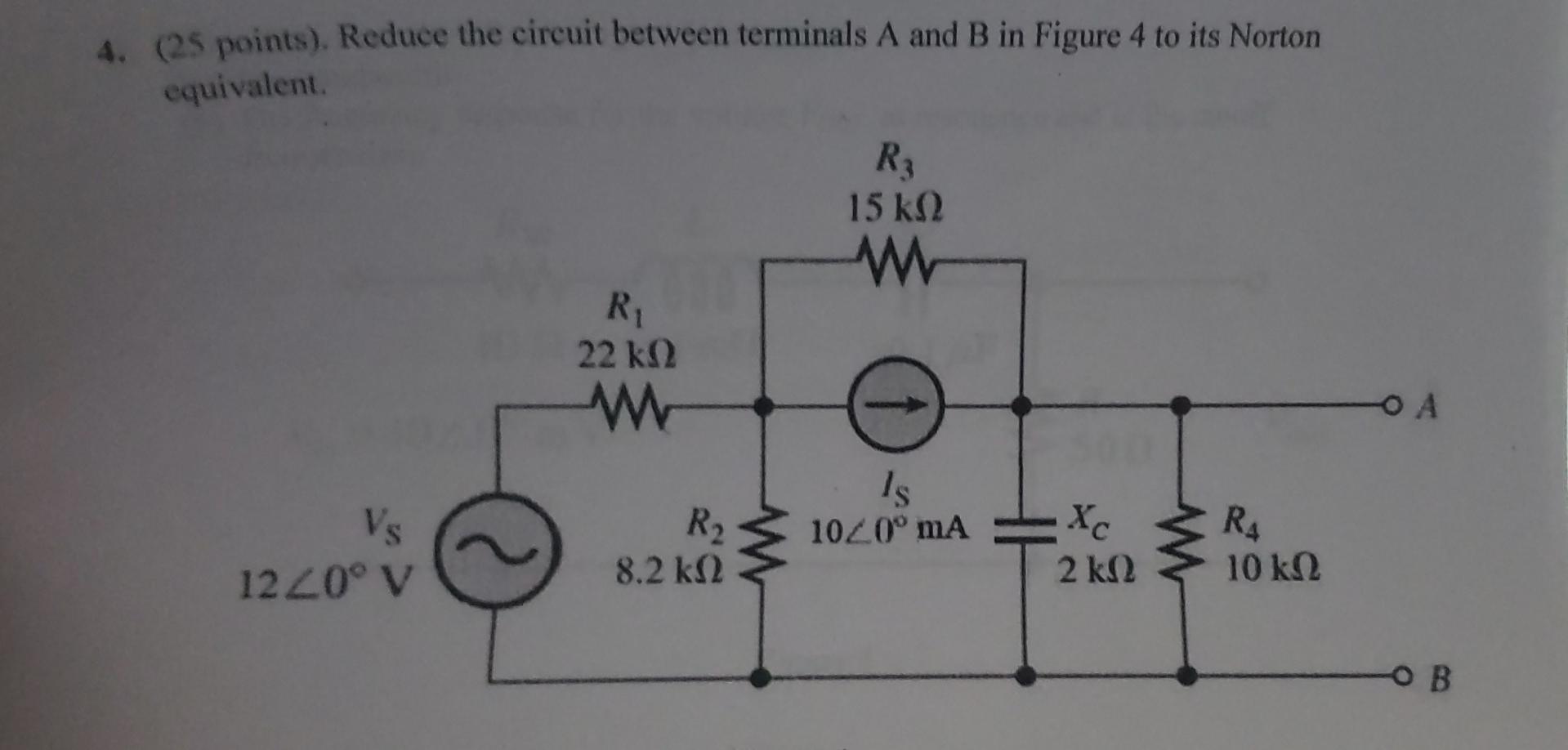 Solved 4. (25 points). Reduce the circuit between terminals | Chegg.com