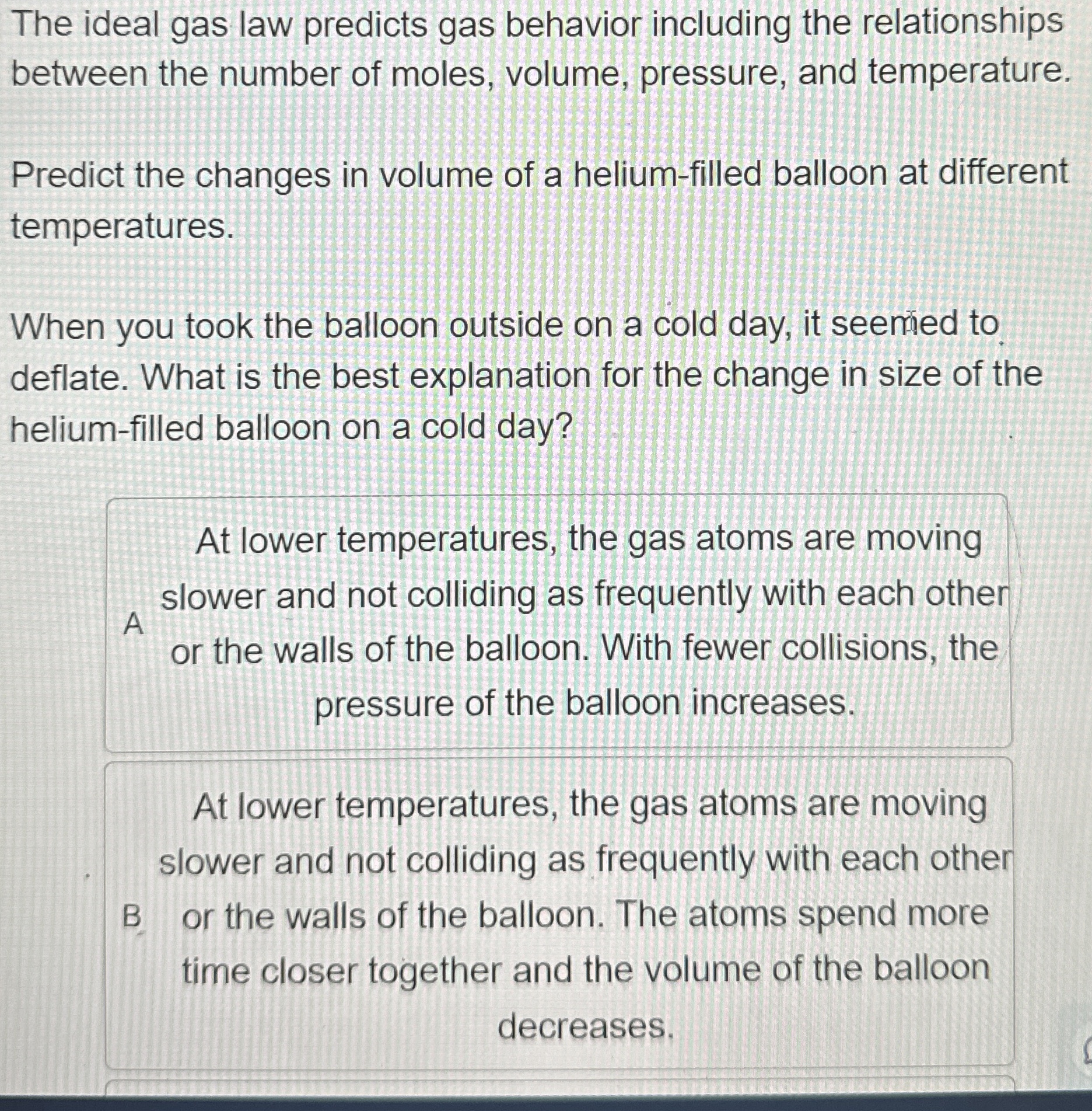 Solved The ideal gas law predicts gas behavior including the | Chegg.com