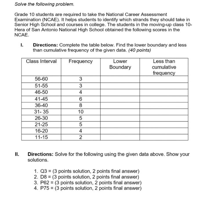 Solved Solve the following problem. Grade 10 students are | Chegg.com