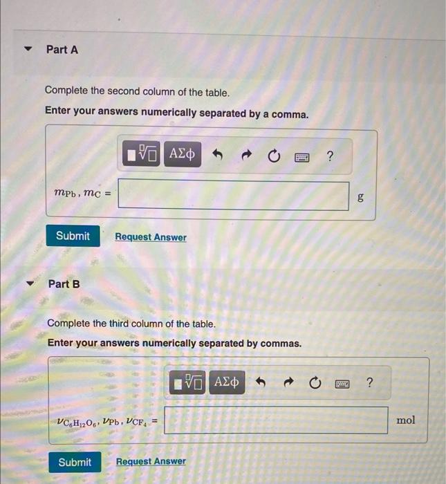 Solved Complete the table: Complete the second column of | Chegg.com